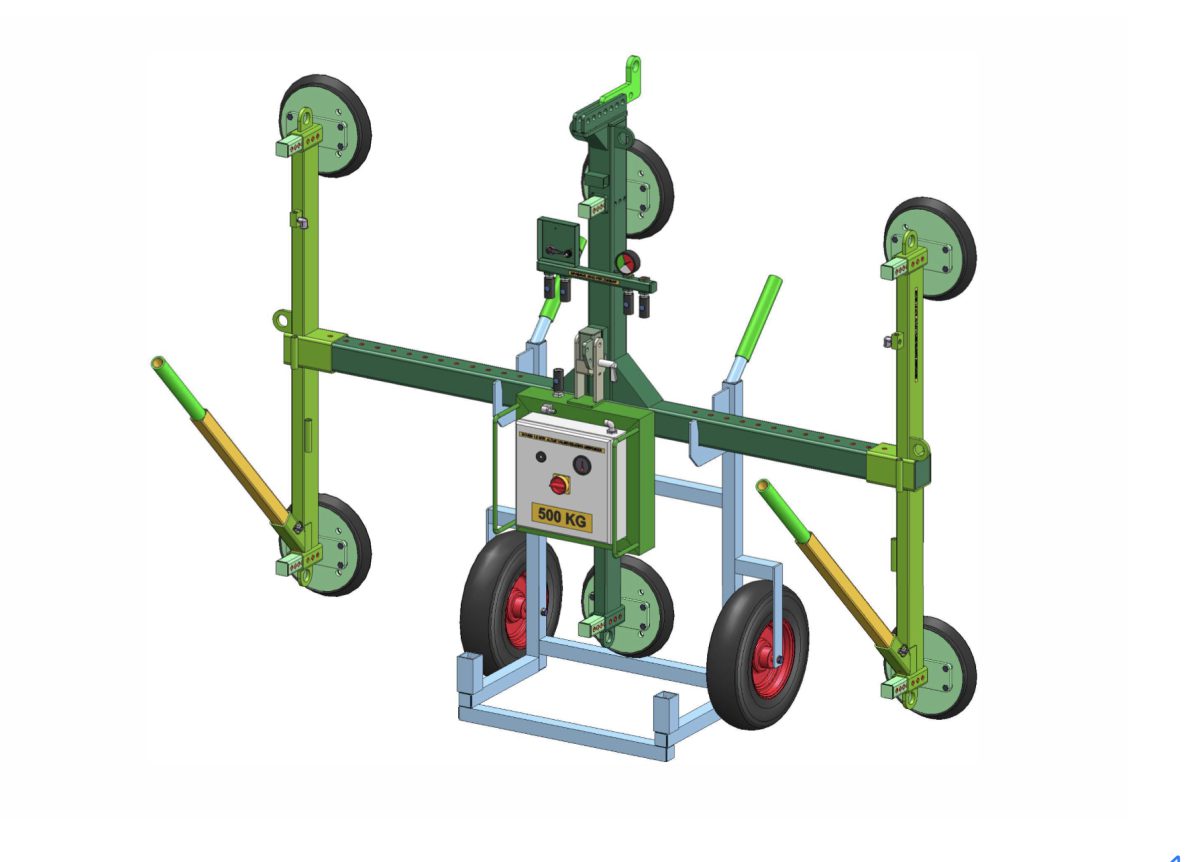 Special window frame lifter - GlassHandling